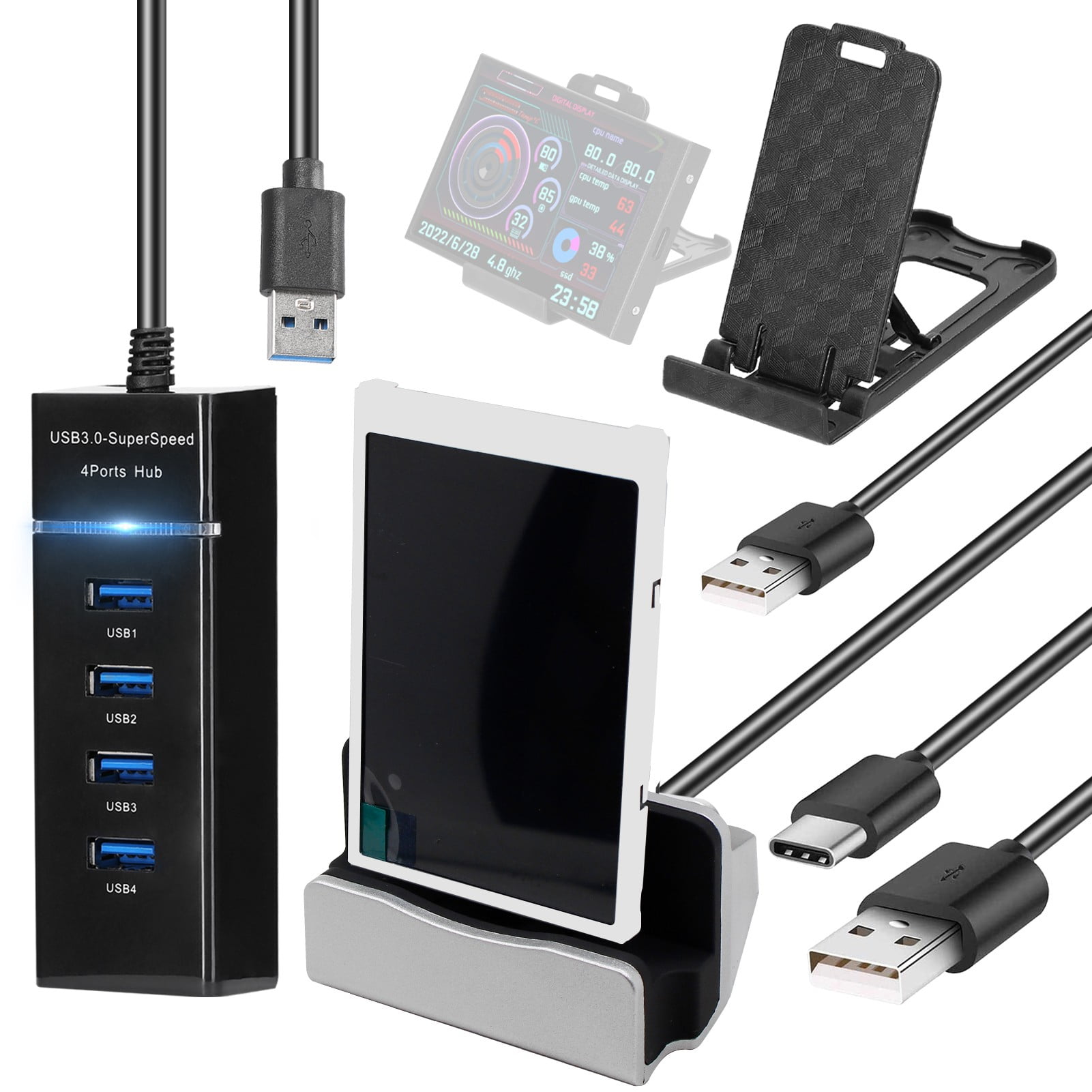 TENCE AIDA64 IPS Screen Monitor 3.5 Inch Easy To Connect IPS Full ...