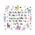 26 English Alphabet Wall Decals, Cute Cartoon Animal Early Education ...