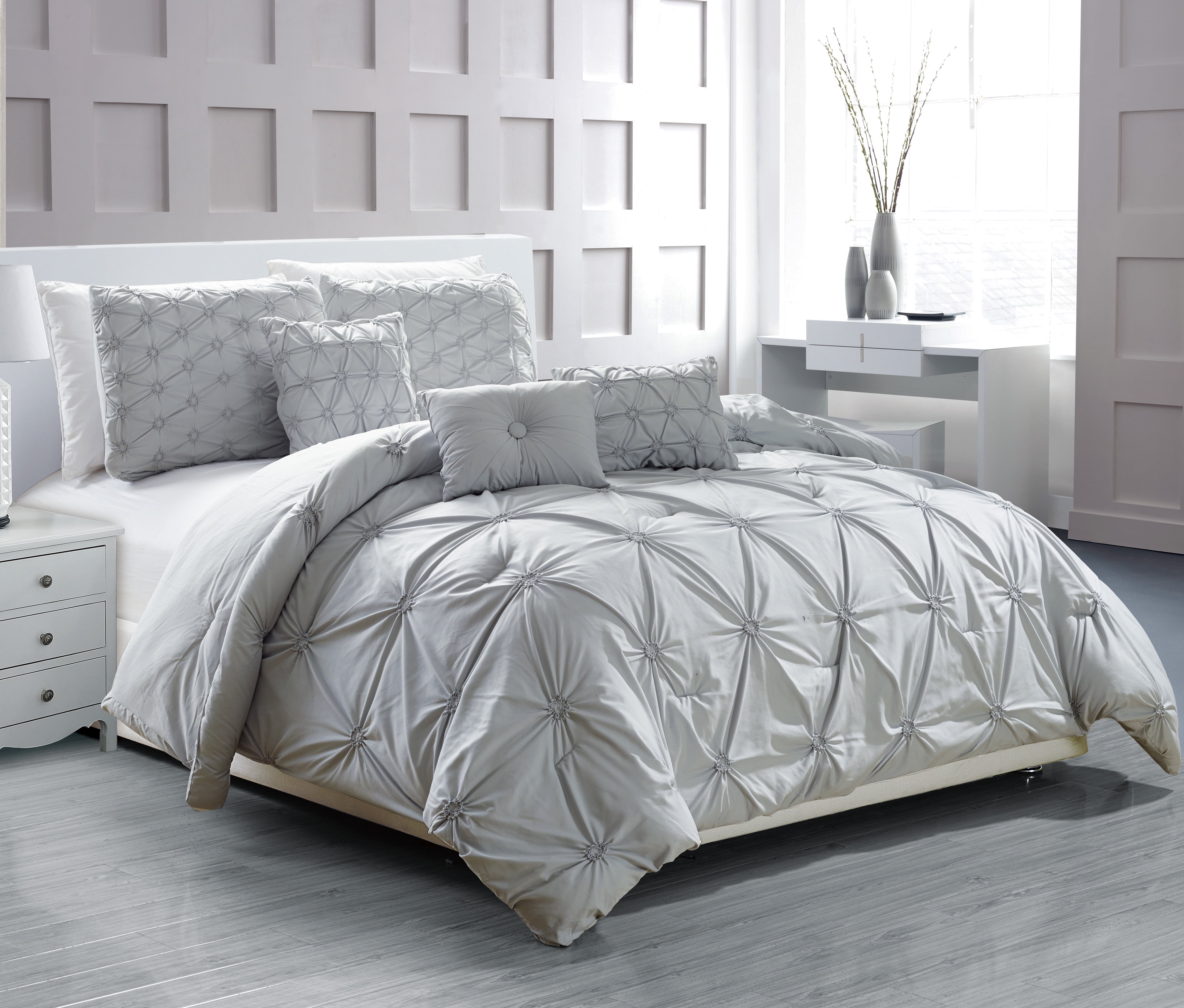 Cosmo 6-Piece Comforter Set, Queen - Mist - Walmart.com
