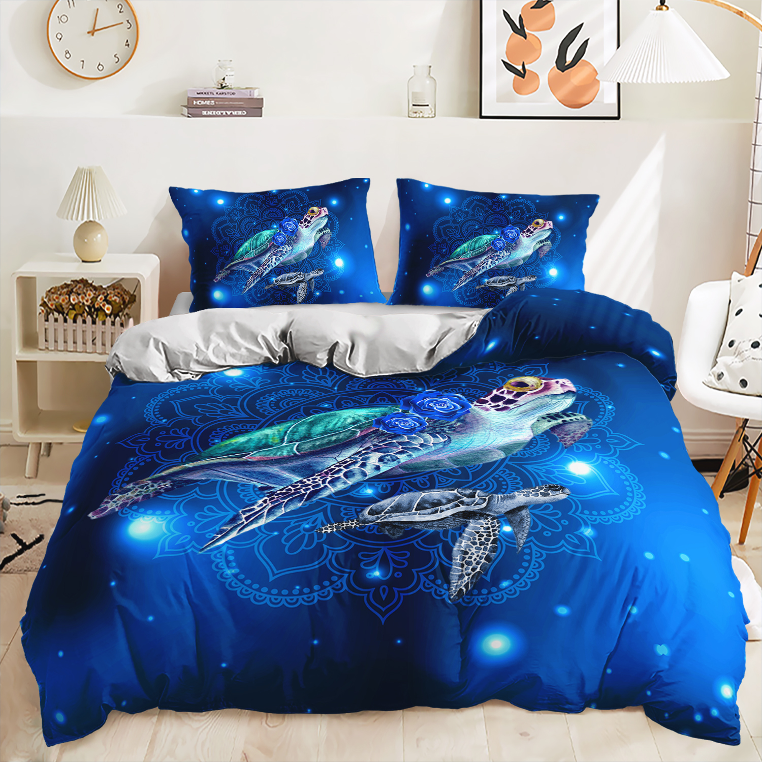 Hosima 3-Piece 3D Digital Duvet Cover With Pattern Composed Of Multiple ...