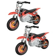 Razor MX400 Dirt Rocket 24V Electric Motocross Dirt Bike, White (2 Pack ...