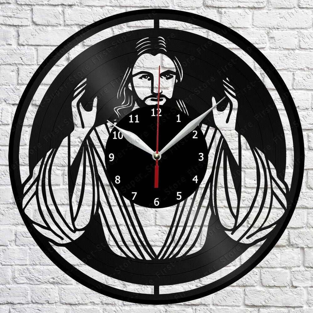Jesus Vinyl Record Wall Clock Home Fan Art Decor Vintage Wall Art ...