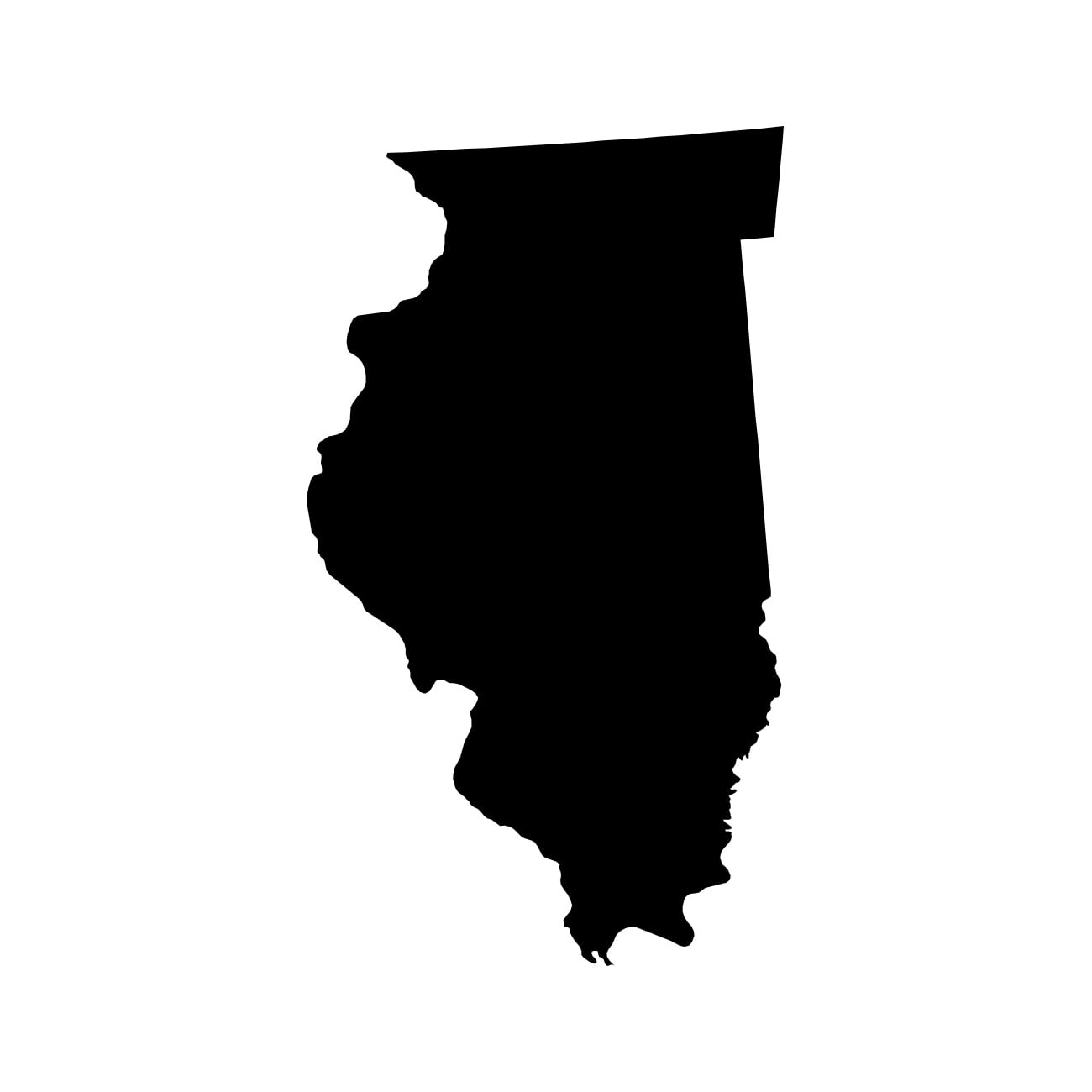 Illinois Shaped Sticker Decal Die Cut - Self Adhesive Vinyl ...