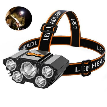 LED Rechargeable Headlamp, 150000LM Super Bright 3 Modes Headlights ...