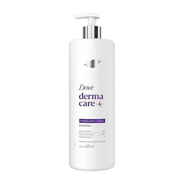 Shampoo Dove Derma Care fuerza anti-caída, reduce la caída, 675 ml ...