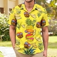 Men Hawaiian Shirt Pineapple Print Fashion Button Up Shirts Funny ...