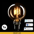 CROWN LED Edison Light Bulb, E27 Socket, Dimmable, 4W, 2200K Warm White ...