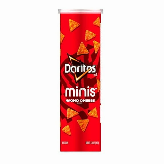 Doritos Minis, Nacho Cheese Flavored Tortilla Chips, 5.125 oz, Canister ...