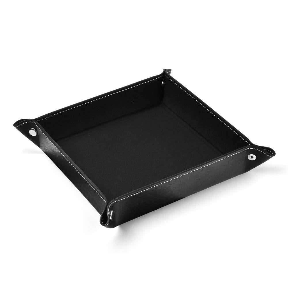 Oirlv Leather Valet Tray for Men Jewelry Organizer, Desktop Storage,Key ...