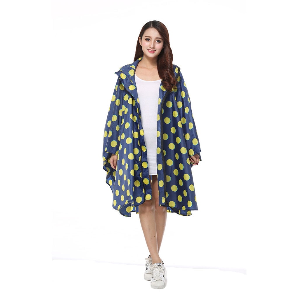 Women's Stylish Long Raincoat with Hood and Multi Color Pattern Stylish ...