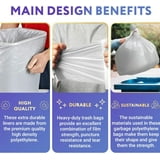 Pack of 2000 Clear Trash Bags 20 x 22. Thickness 6 Micron. High Density ...