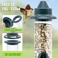 HadinEEon Squirrel Proof Bird Feeder, 15-inch Tube, 4 Feeding Ports ...