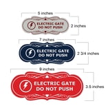 Signs ByLITA Designer Electric Gate Do Not Push Sign (Black) - Small ...