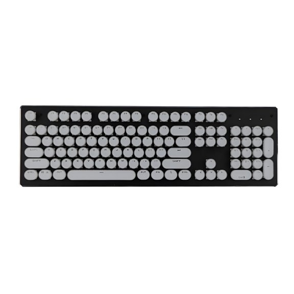 Wired Mechanical Gaming Keyboard, Typewriter Style, LED Purple Backlit ...