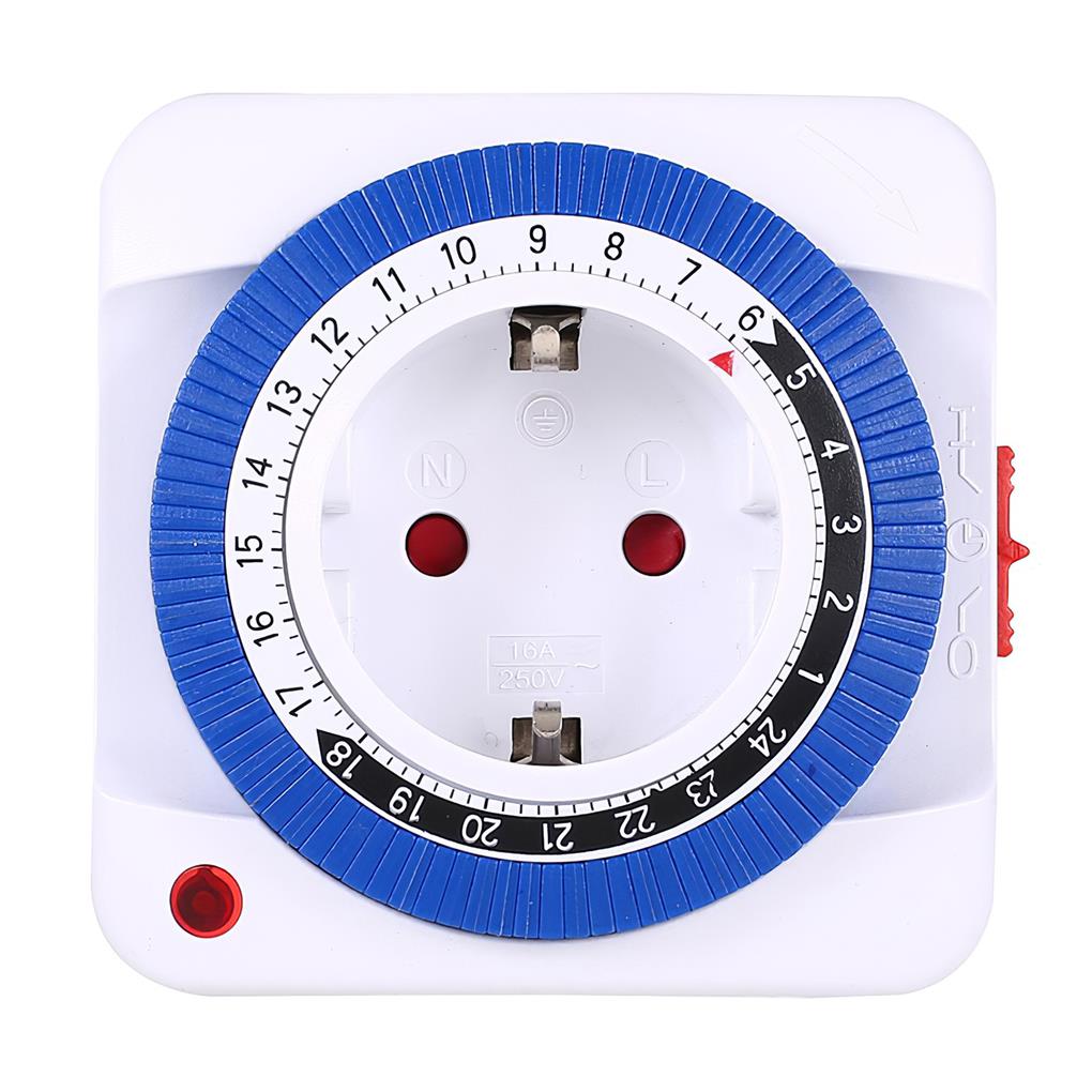 Plug In Timing Socket 230V 16A Mechanical Timer Switch Widely Used 24 Plug In Timing Socket 230V 16A Mechanical Timer Switch Widely Used 24