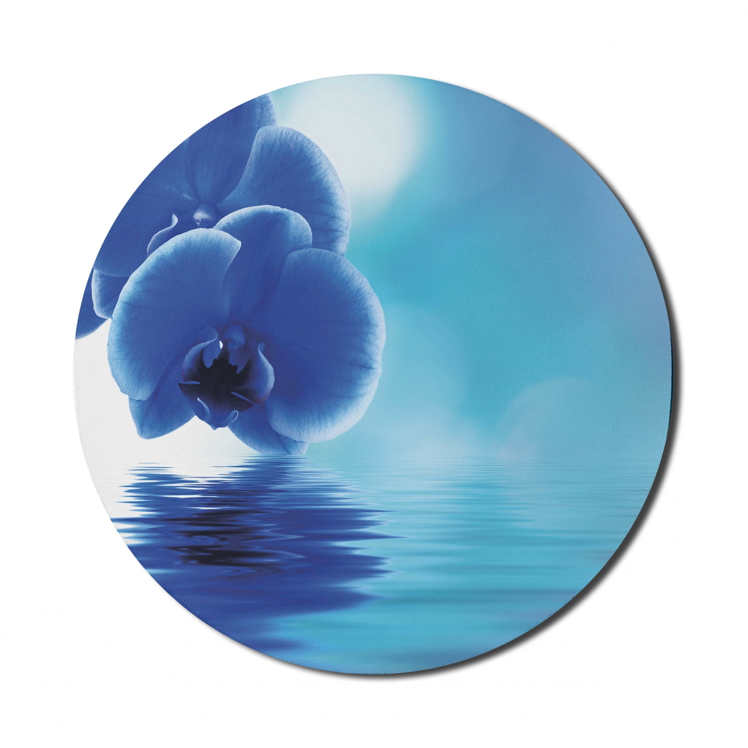 Flower Mouse Pad for Computers, Orchid Floral Design with Reflection to ...