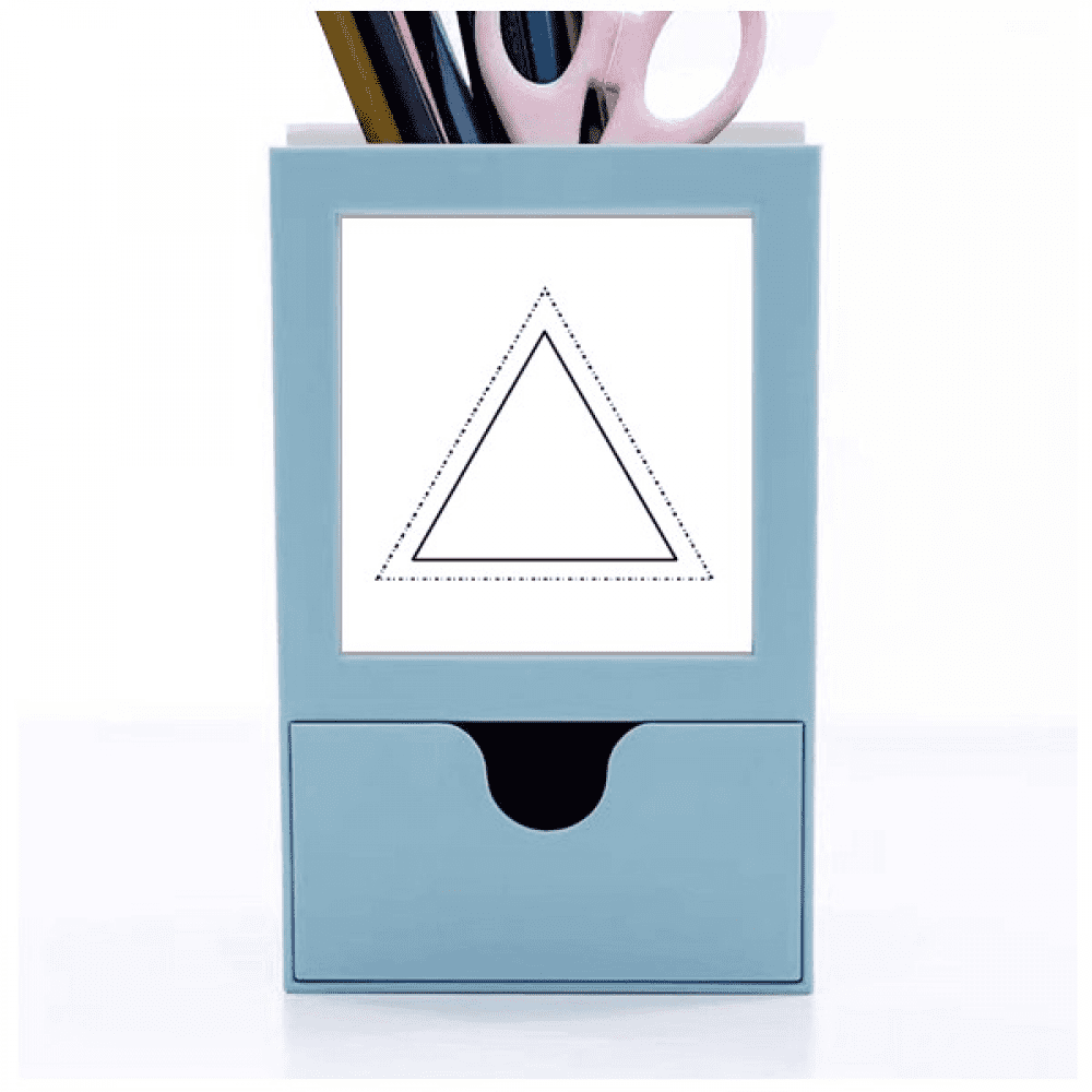 Triangle Totem Pattern Geometry Desk Supplies Organizer Pen Holder Card ...