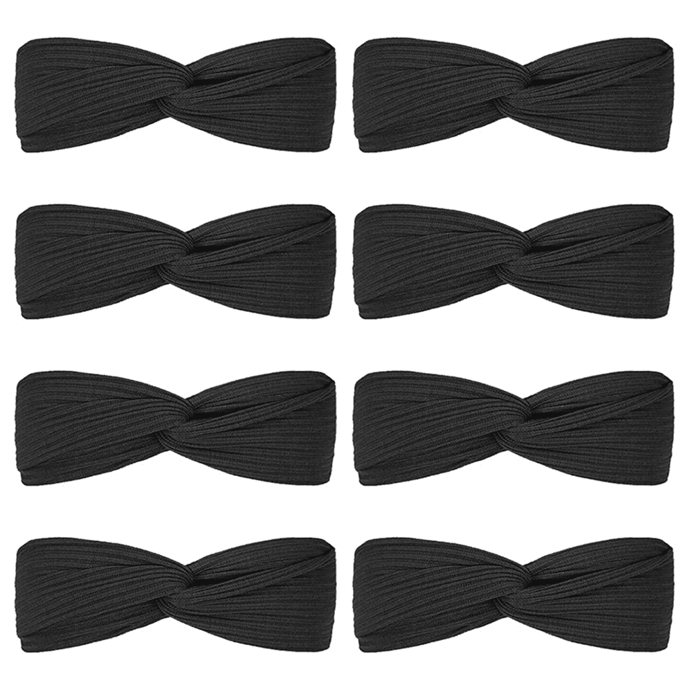 Boho Stretchy Hair Bands for Girls Criss Cross Turban Plain Headwrap ...