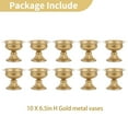 "Gold Metal Decorative Vases for Home & Table Centerpieces, Small 6.5 ...