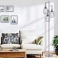 Dimmable Industrial Floor Lamp with 3 Edison LED Bulbs and Teardrop ...