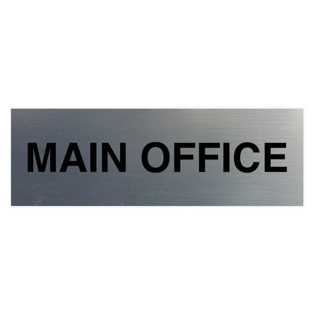 Basic Main Office Sign (Brushed Silver) - Large - Walmart.com