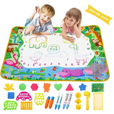 Aqua Magic Doodle Mat Extra Large Water Drawing Coloring Mat Mess Free ...