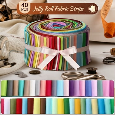 Bulk Cotton Craft Assorted Material: 72 Pieces 2.5 Inch Jelly Roll ...