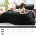 Sasttie 7 Pieces Queen Comforter Set, Reversible Bed in a Bag, All ...
