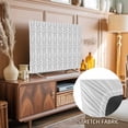 Black Striped TV Dust Cover 43 Inch, Geometric Computer Monitor Cover ...