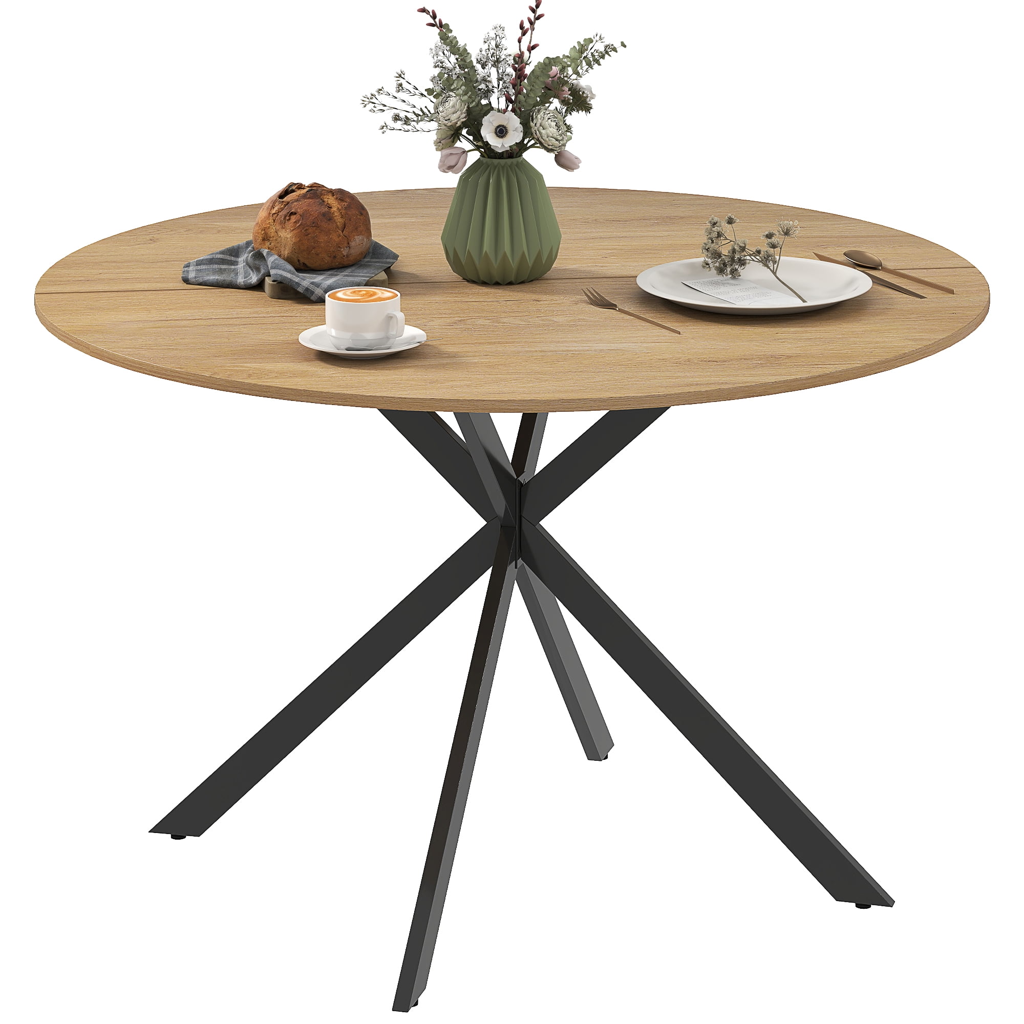 Click here for Homcom 47 Round Dining Table For 4 Kitchen Table W... prices