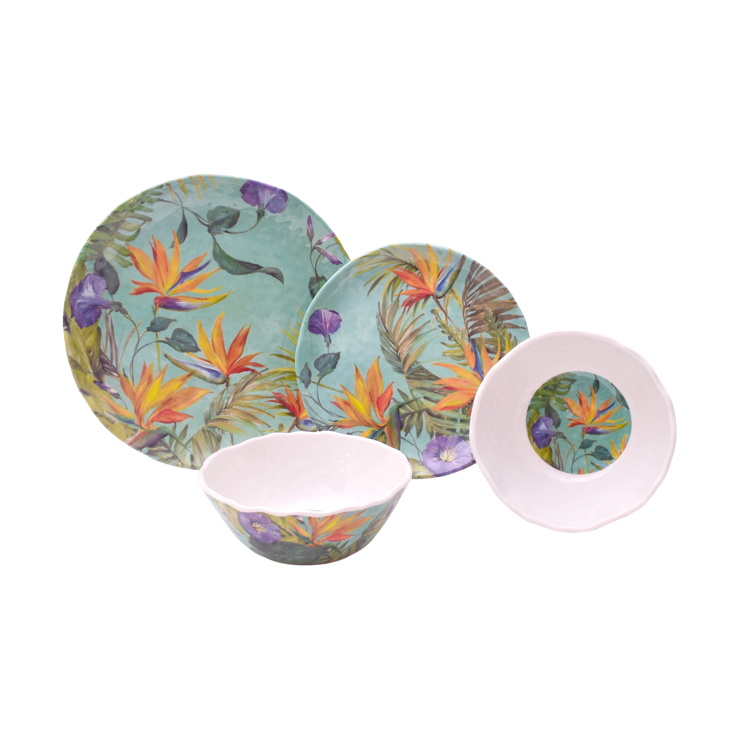 PTS America Calabria 12-Piece Melamine Dinnerware Set - Walmart.com