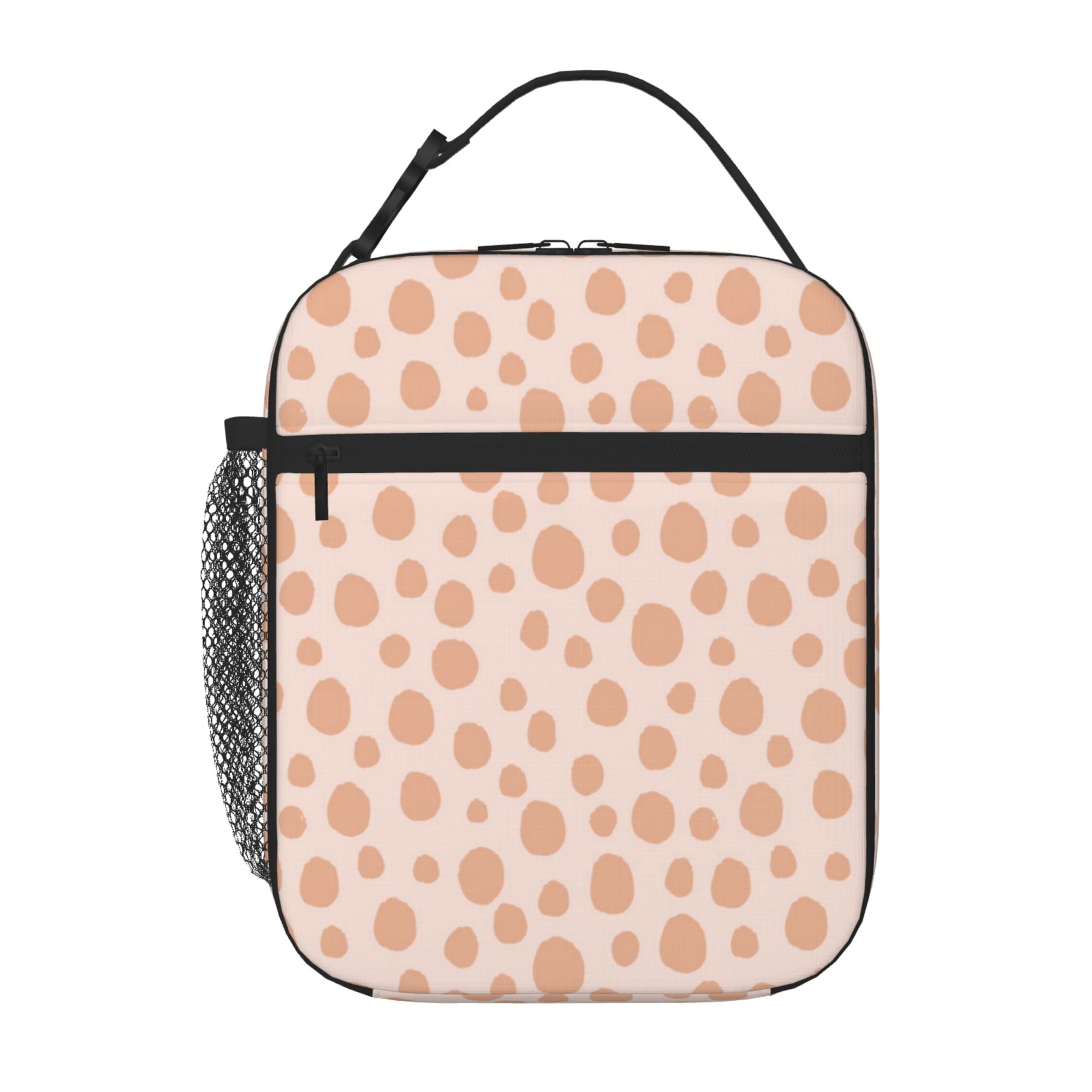 TEQUAN Portable Lunch Bag, Modern Animal Spots Yellow Pattern Reusable ...