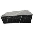 Genuine Marble Block Coffee Table - Black Marble - Walmart.com