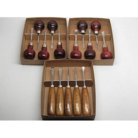 15pc Woodcarving Tools Gunsmith Linoleum Block Chisels Palm RAMELSON ...