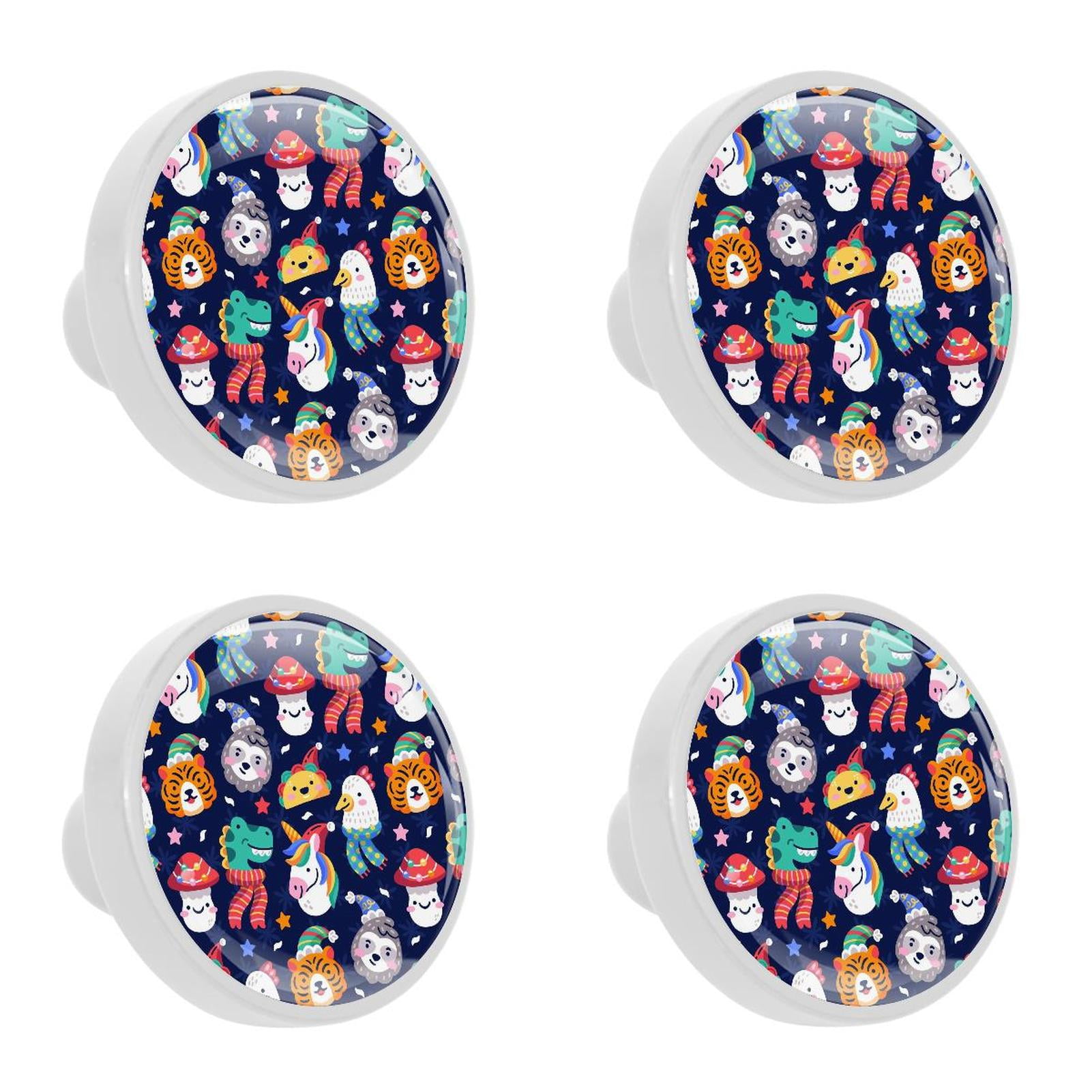 4 Pcs Christmas Knobs for Kitchen Cabinet Cupboard Dresser Bookcase ...