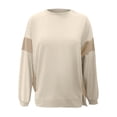 Aellinatey Women's Casual Sweatshirts Crew Neck Color Block Pullover ...