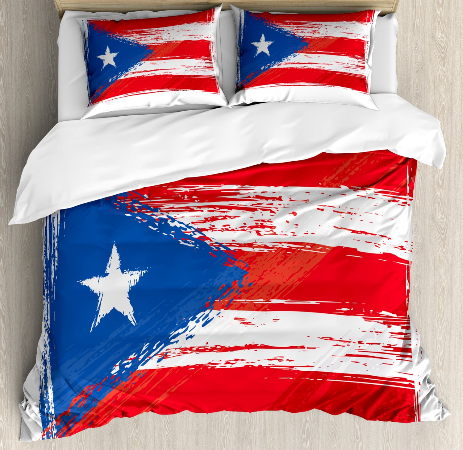 Puerto Rico Duvet Cover Set Queen Size, Sketch Hand-drawn Style ...