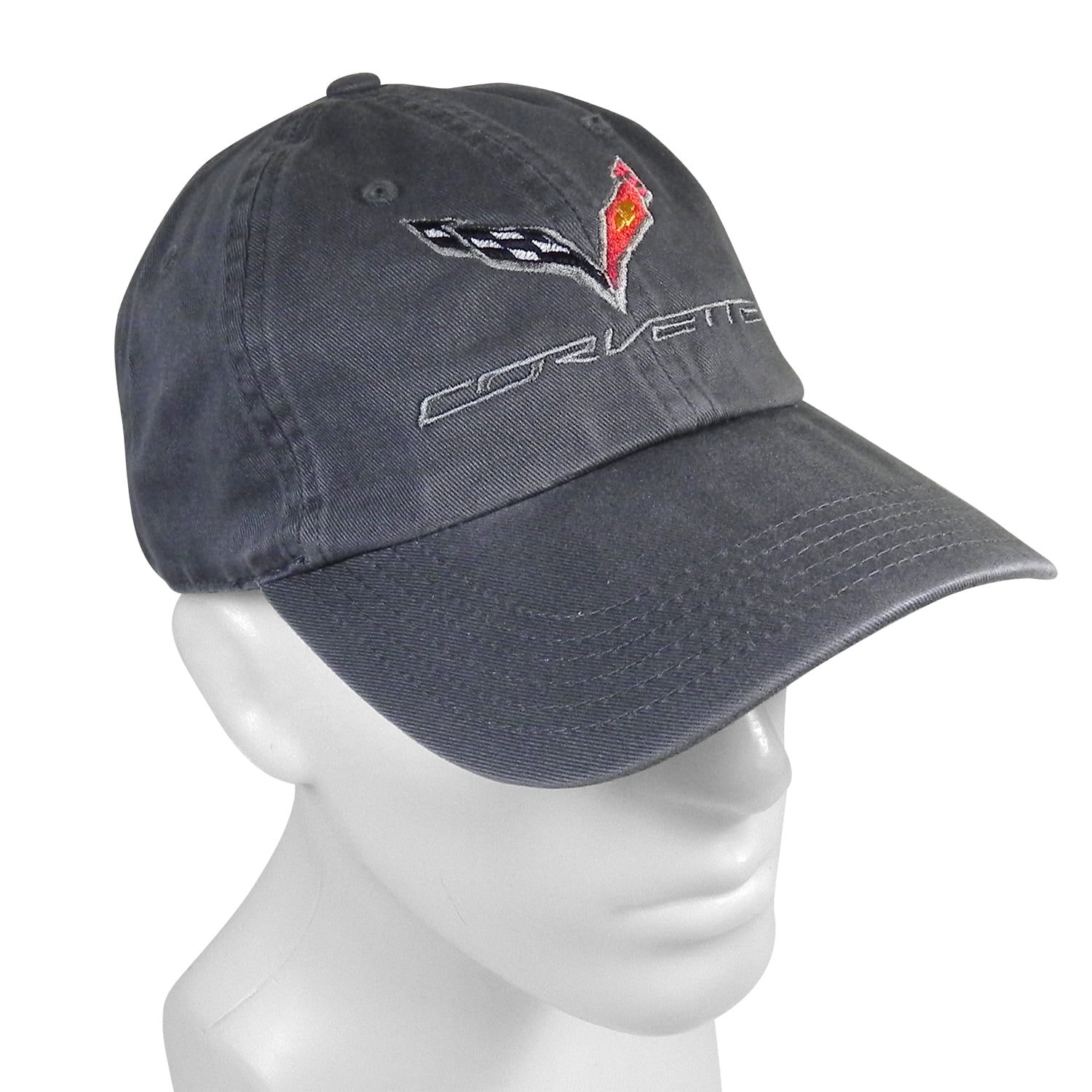 Chevrolet Corvette C7 Charcoal Premium Garment Washed Cap - Walmart.com