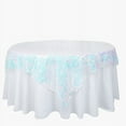 BalsaCircle 72" x 72" Iridescent Blue Square Big Payette Sequin Table Overlay Linens Tablecloth ...