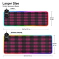 Large RGB Wireless Charging Mouse Pad Bright Pink Black Tartan Print14 ...