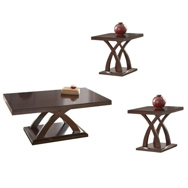 3 Piece Coffee Table and End Table Set in Espresso Cherry - Walmart.com ... 3 Piece Coffee Table and End Table Set in Espresso Cherry - Walmart.com ...