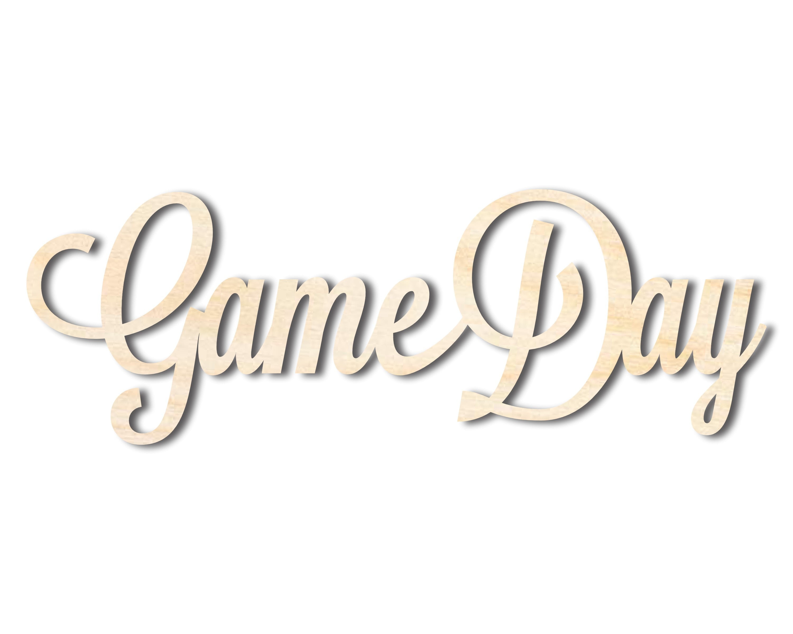 Unfinished Wood Game Day Shape - Word Craft - up to 36" 18" / 1/8 ...