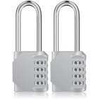 8-Digit Combination Padlock Push Button Locks for Locker Cabinet Silver ...