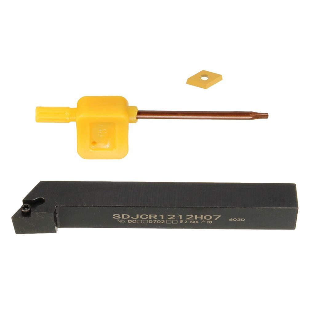 3 Pcs CNC Metal Lathe Turning Tools Baring Bar + Carbide Inserts ...