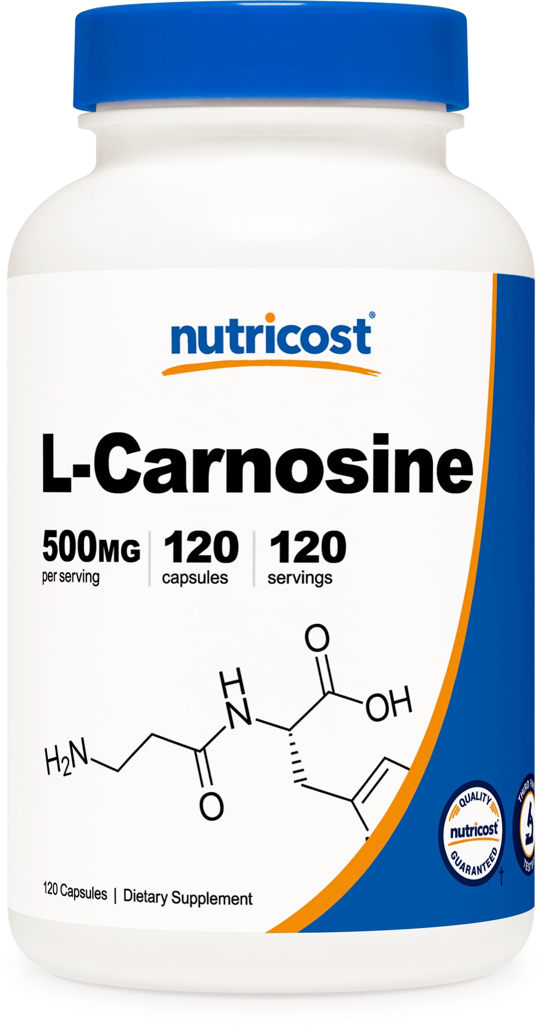 Nutricost L-Carnosine Supplement 500mg, 120 Capsules - Gluten Free, Non ...