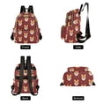 Background Corgi Face Pattern Fashion Backpack Quilted Lightweight ...