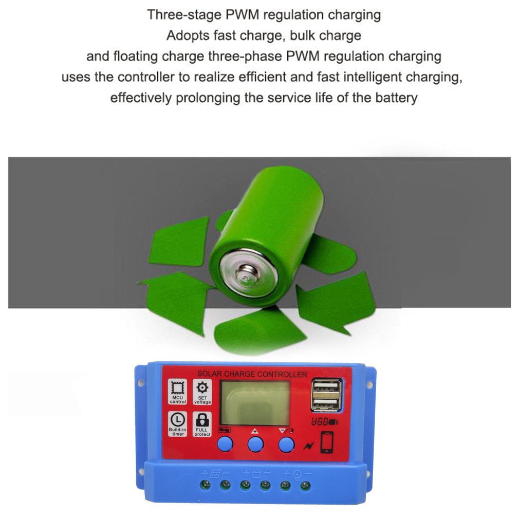 OUTAD Solar Controller Lithium Lead-Acid Battery 12.8V 11.1V Solar ...