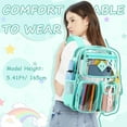 Sanmadrola Large Clear Backpack Heavy Duty Stadium Approved Girls ...