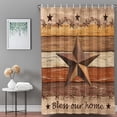 Bathroom Shower Curtain Bless Our Home Words Waterproof Shower Curtains ...