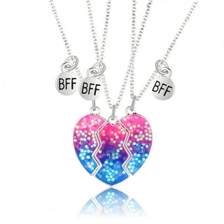Sexy Sparkles 4 Pcs Best Friends Forever and Ever Necklace - Engraved ...